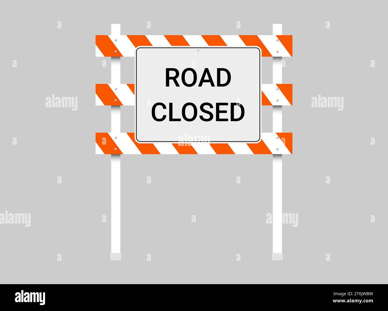 Road Closed Barrier. Vector illustration Stock Vector Image & Art - Alamy