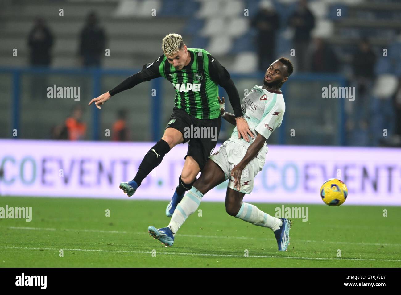Andrea Pinamonti (Sassuolo)Lassana Coulibaly (Salernitana) during the ... Andrea Pinamonti (Sassuolo)Lassana Coulibaly (Salernitana) during the ...