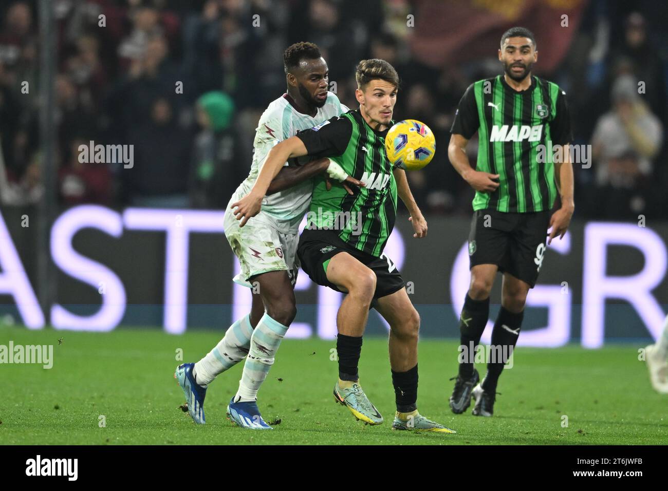 Daniel Boloca (Sassuolo)Lassana Coulibaly (Salernitana) during the ...