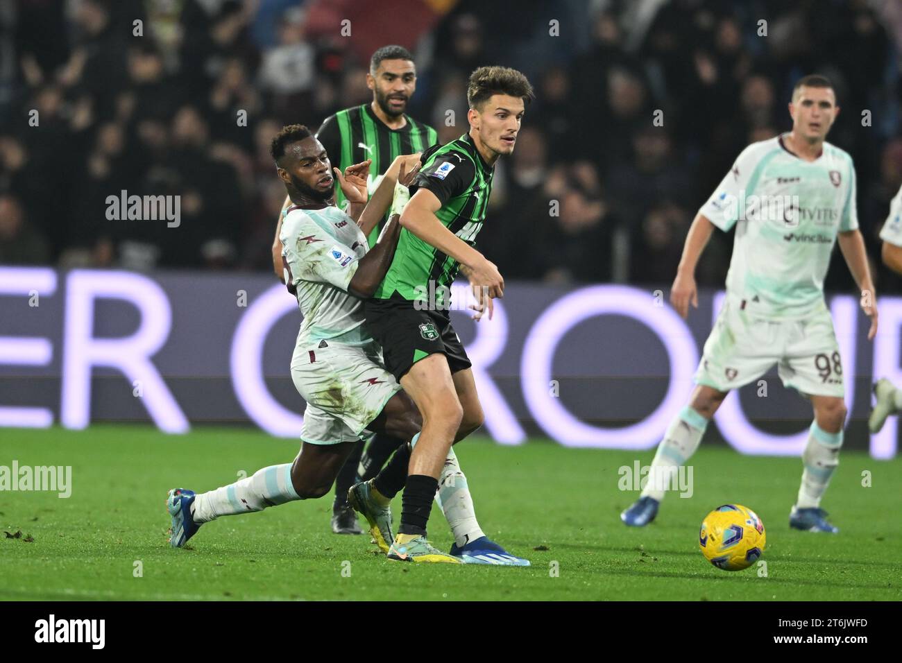 Daniel Boloca (Sassuolo)Lassana Coulibaly (Salernitana) during the ...