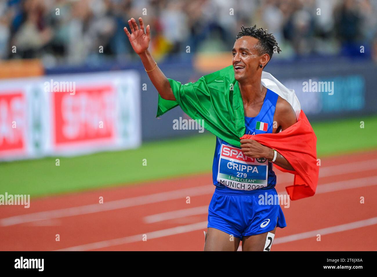 Yemaneberhan Crippa (Italy). 10,000m Gold Medal. European Championships ...