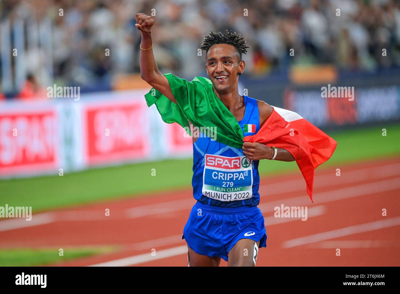 Yemaneberhan Crippa (Italy). 10,000m Gold Medal. European Championships ...