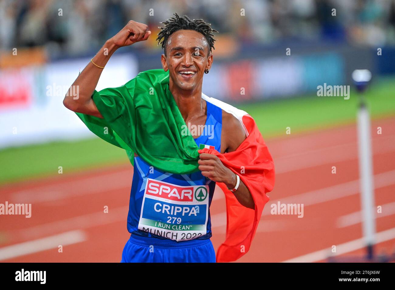 Yemaneberhan Crippa (Italy). 10,000m Gold Medal. European Championships ...