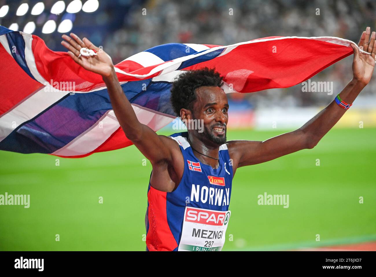 Zerei Kbrom Mezngi (Norway, Silver Medal). 10,000m. European ...