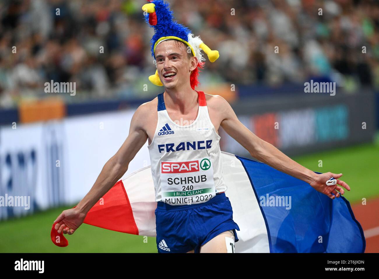 Yann Schrub (France, Bronze Medal). 10,000m. European Championships ...