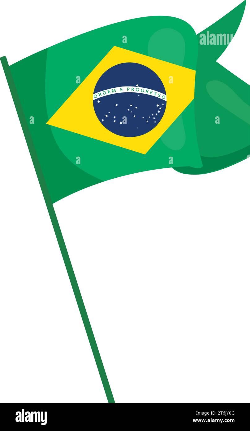 Isolated colored flag of Brazil Vector Stock Vector Image & Art - Alamy