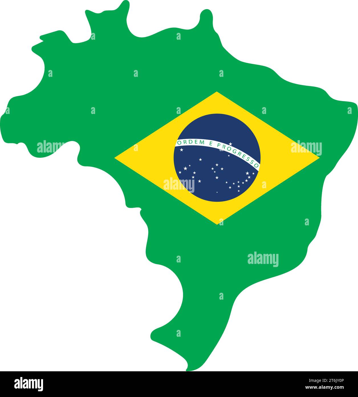 Isolated map of brazil with its flag Vector Stock Vector Image & Art ...
