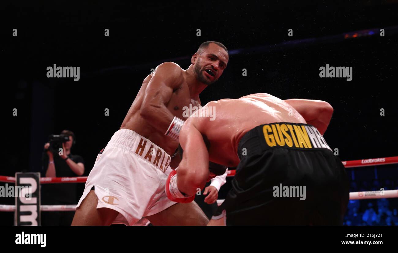 Brighton, UK. 10th Nov, 2023. Harlem Eubank vs Timo Schwarzkopf during ...