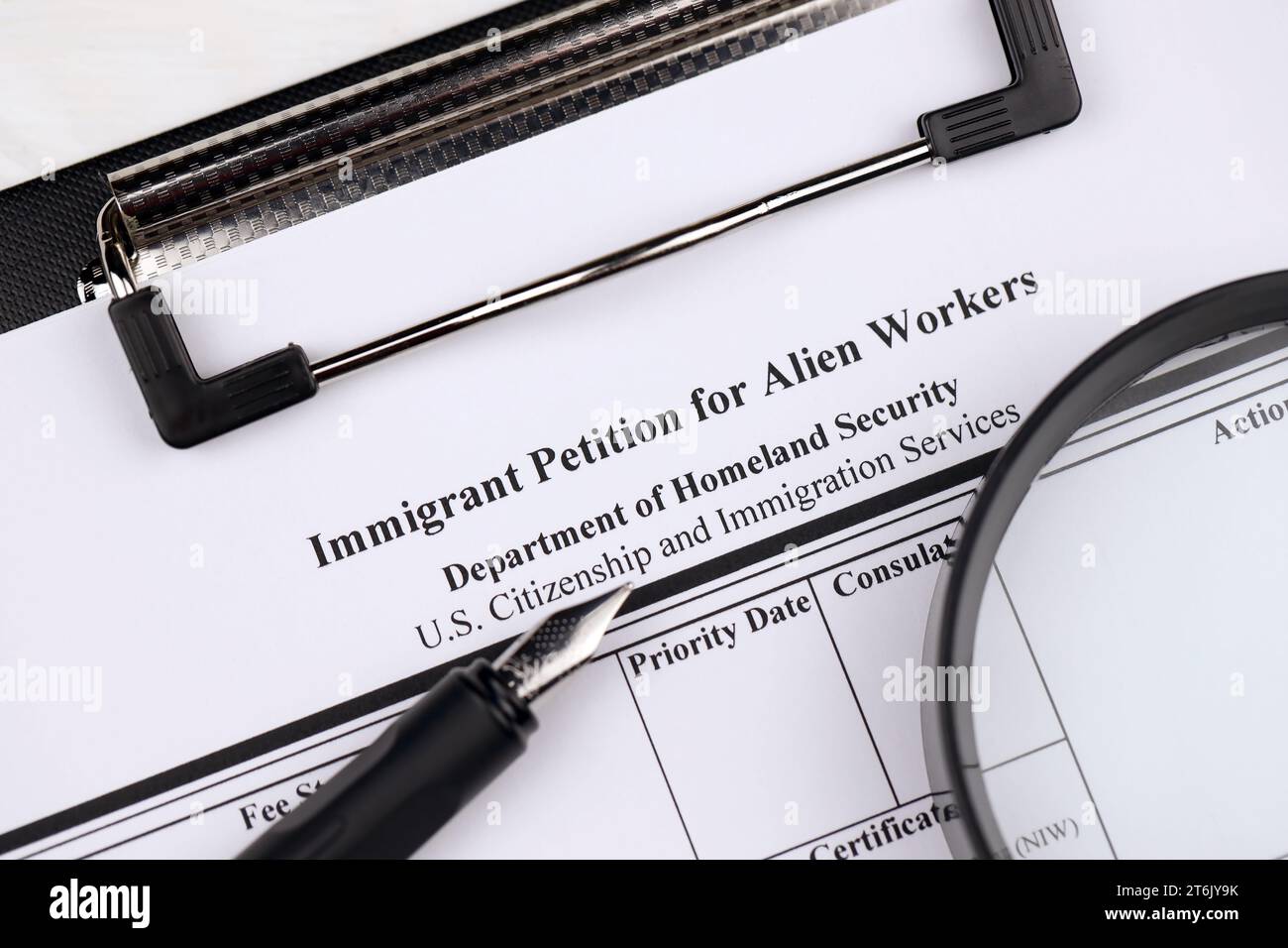 I-140 Immigrant petition for alien workers blank form on A4 tablet lies ...