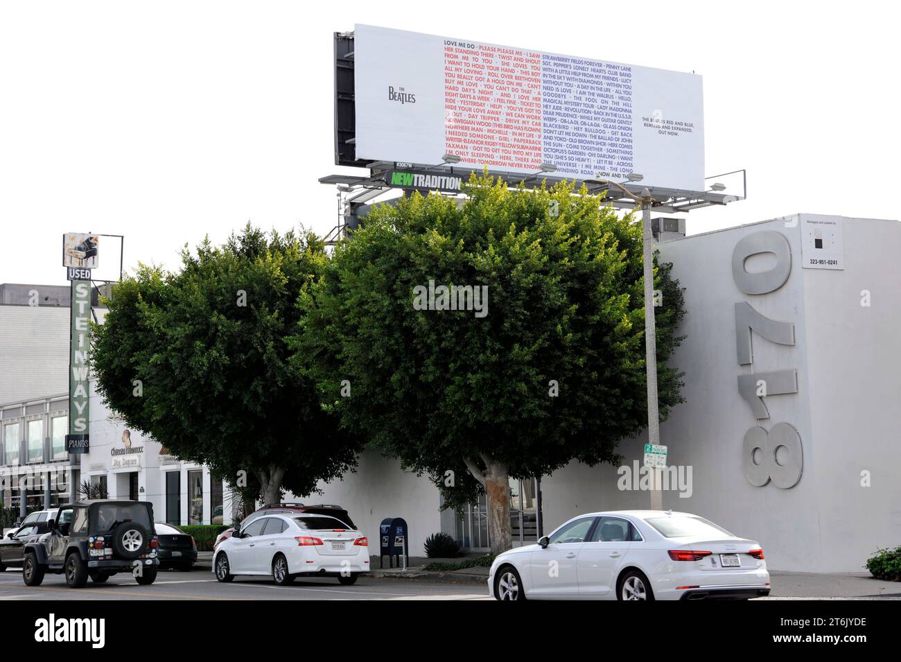 Billboard in Los Angeles promoting the additon of the song Now and Then ...