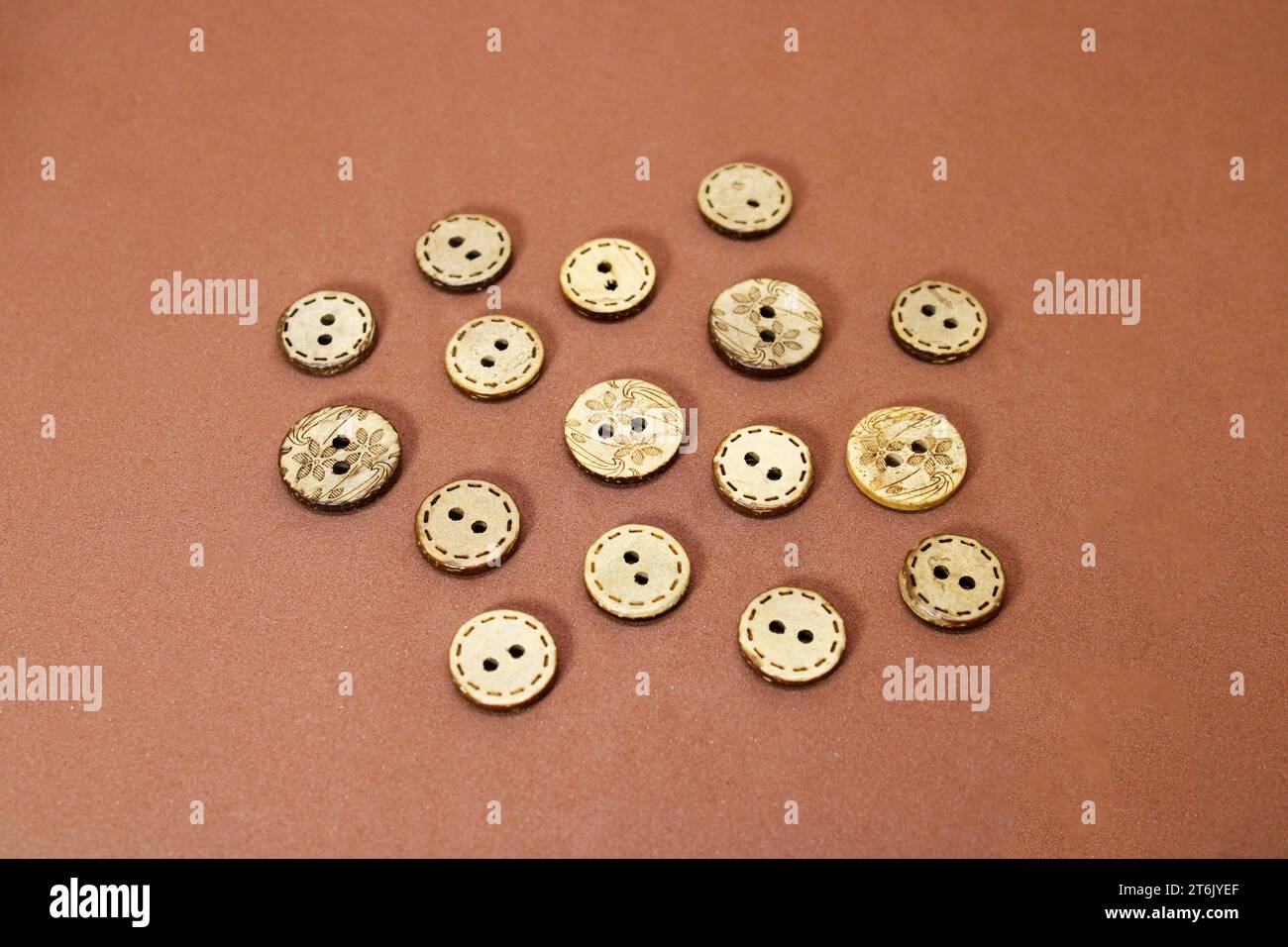 Group of beautiful buttons with figures and texture Stock Photo - Alamy