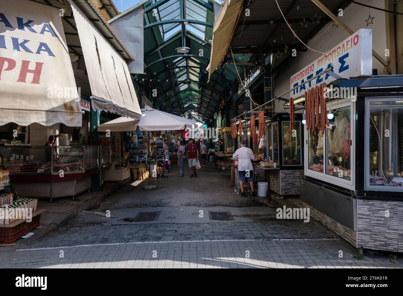 Thessaloniki, Greece - September 22, 2023 : View of the open air Kapani ...