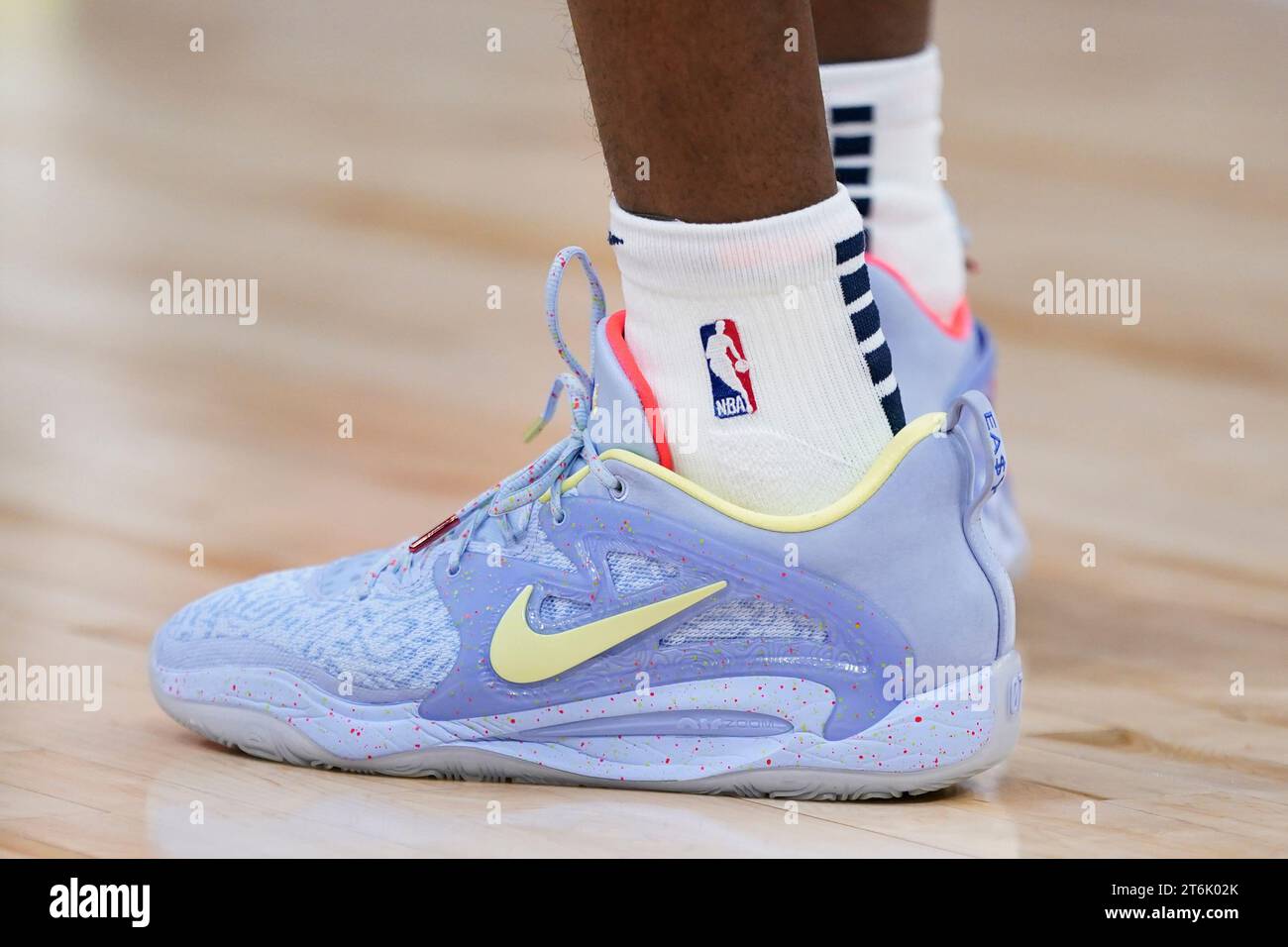 The shoes worn by Minnesota Timberwolves forward Jaden McDaniels are ...