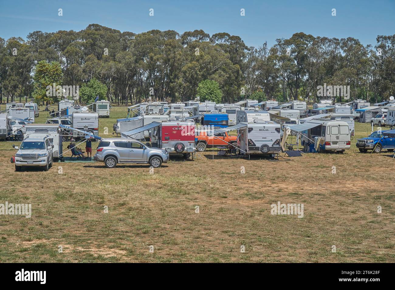 Kyabram, Victoria, Australia, 10th November 2023. A highpoint view of ...