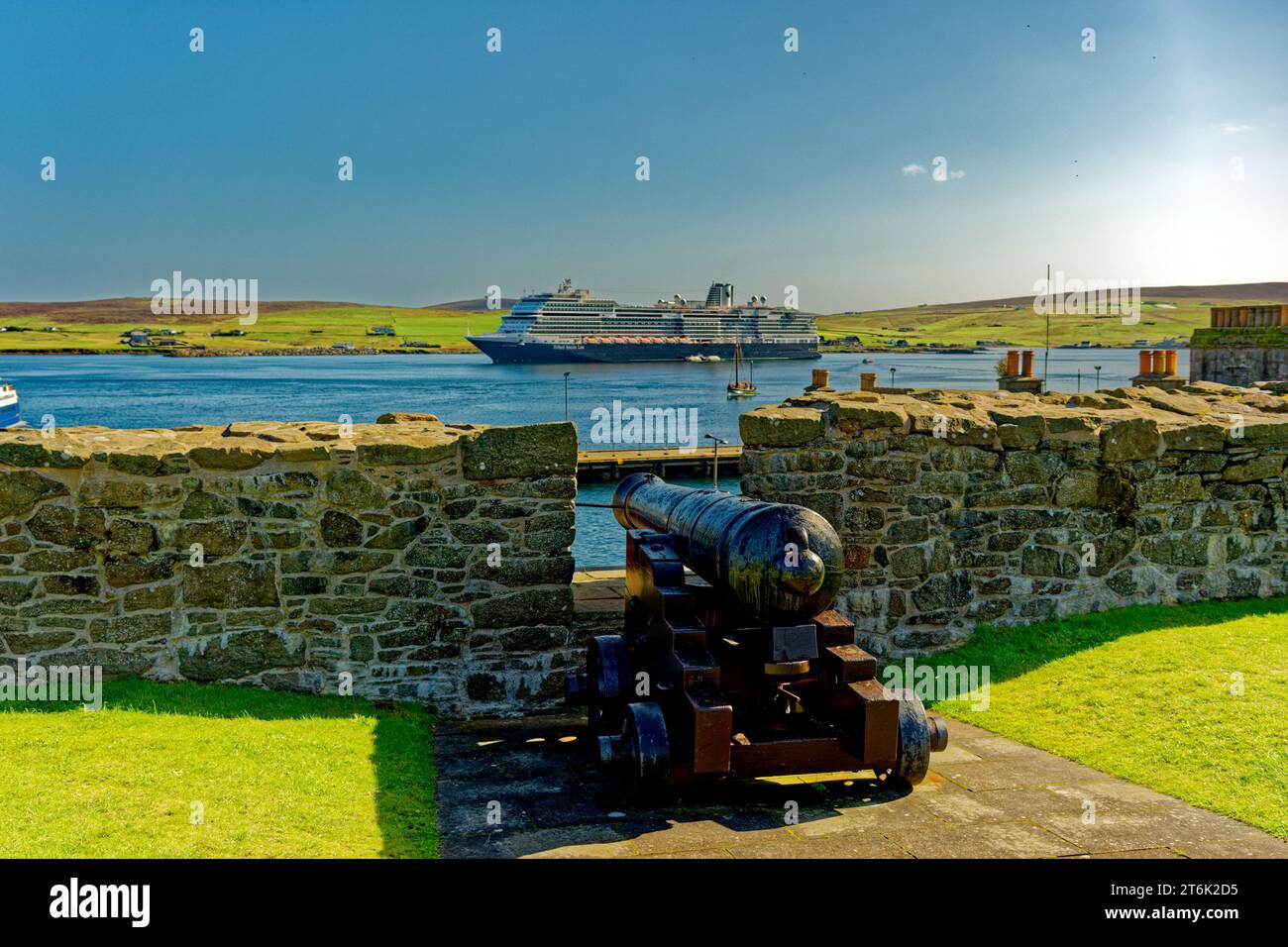 LERWICK, SCOTLAND - September 5, 2023: Lerwick is the main town and ...