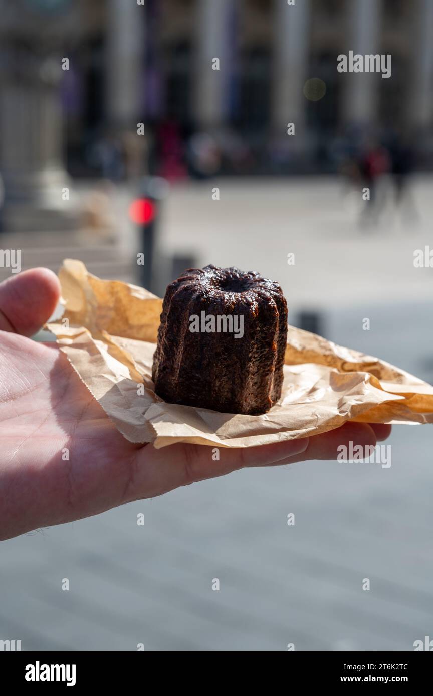 Canele, French pastry flavored with rum and vanilla, soft and tender ...