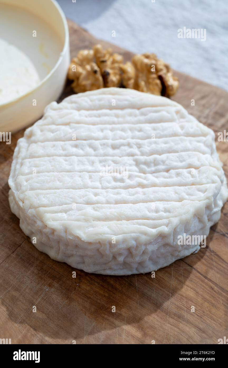 Cheese collection, French Perail les Buissieres white soft cheese made ...