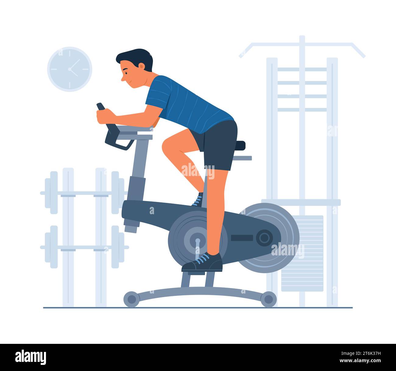 Spinning gym bike Stock Vector Images - Alamy