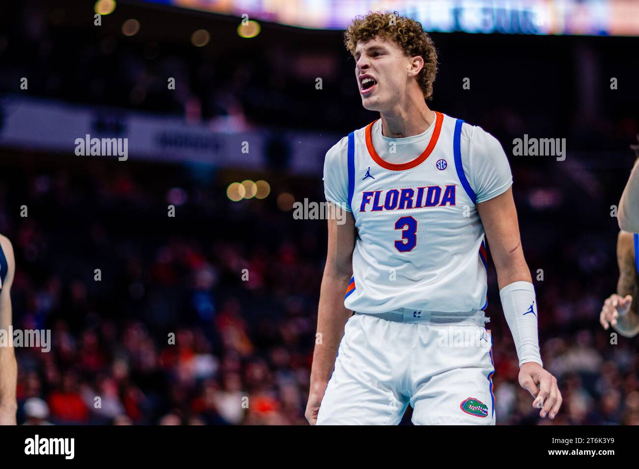 Charlotte, NC, USA. 10th Nov, 2023. Florida Gators center Micah ...