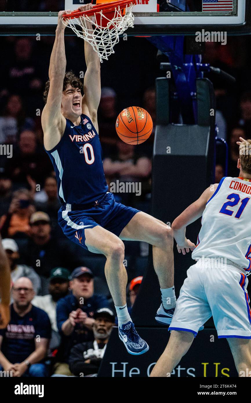 Charlotte, NC, USA. 10th Nov, 2023. Virginia Cavaliers forward Blake ...
