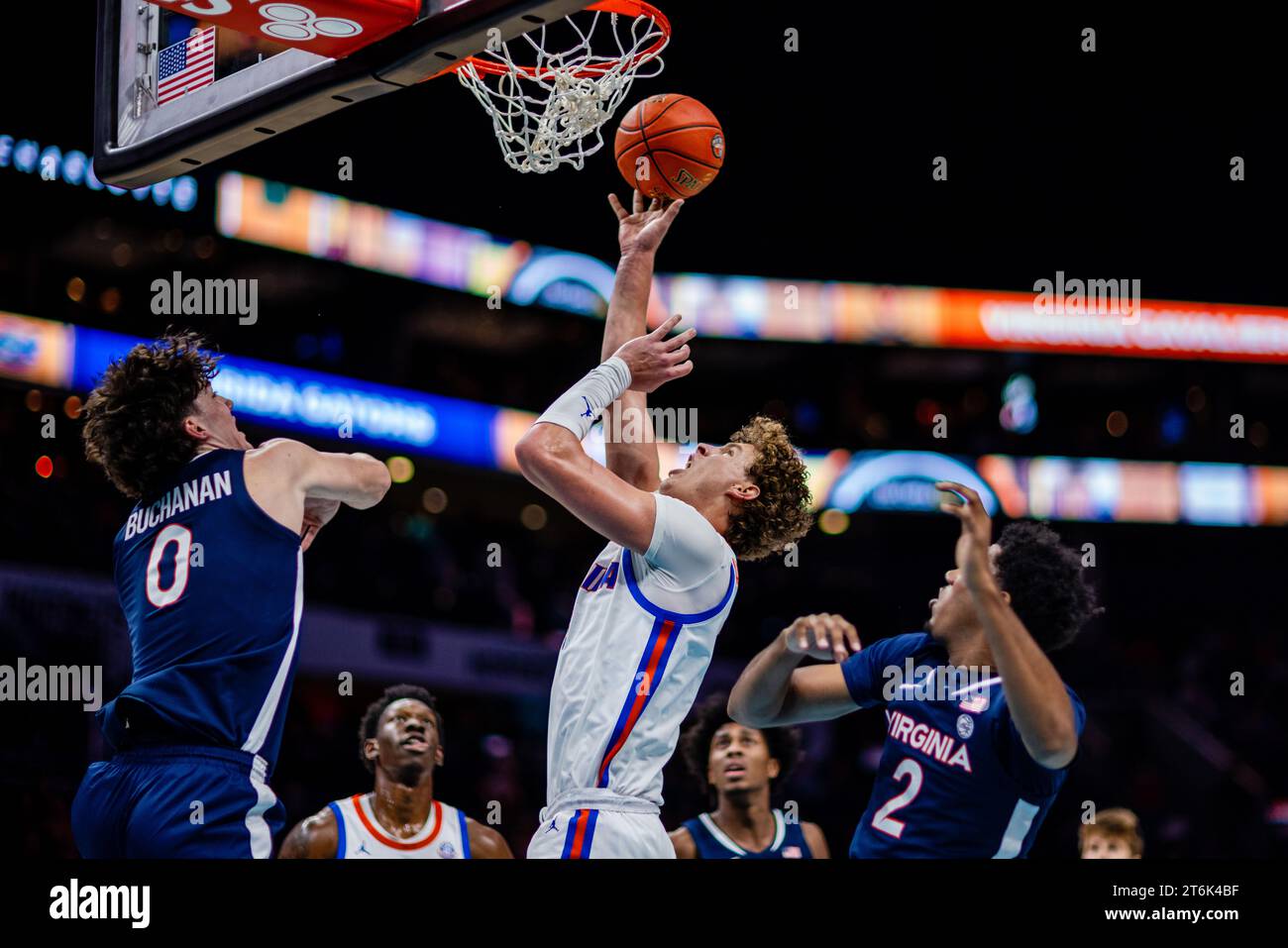Charlotte, NC, USA. 10th Nov, 2023. Florida Gators center Micah ...