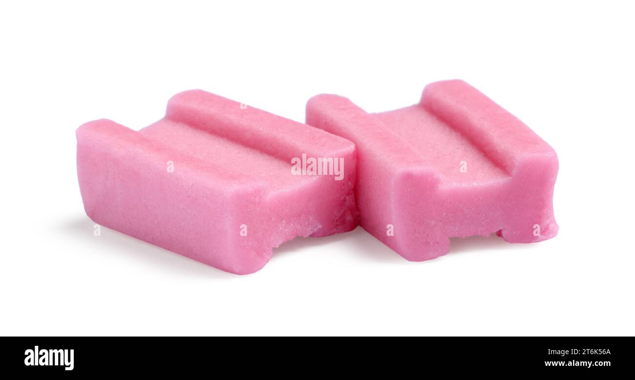 Strawberry chewing gum on white hi-res stock photography and images - Alamy