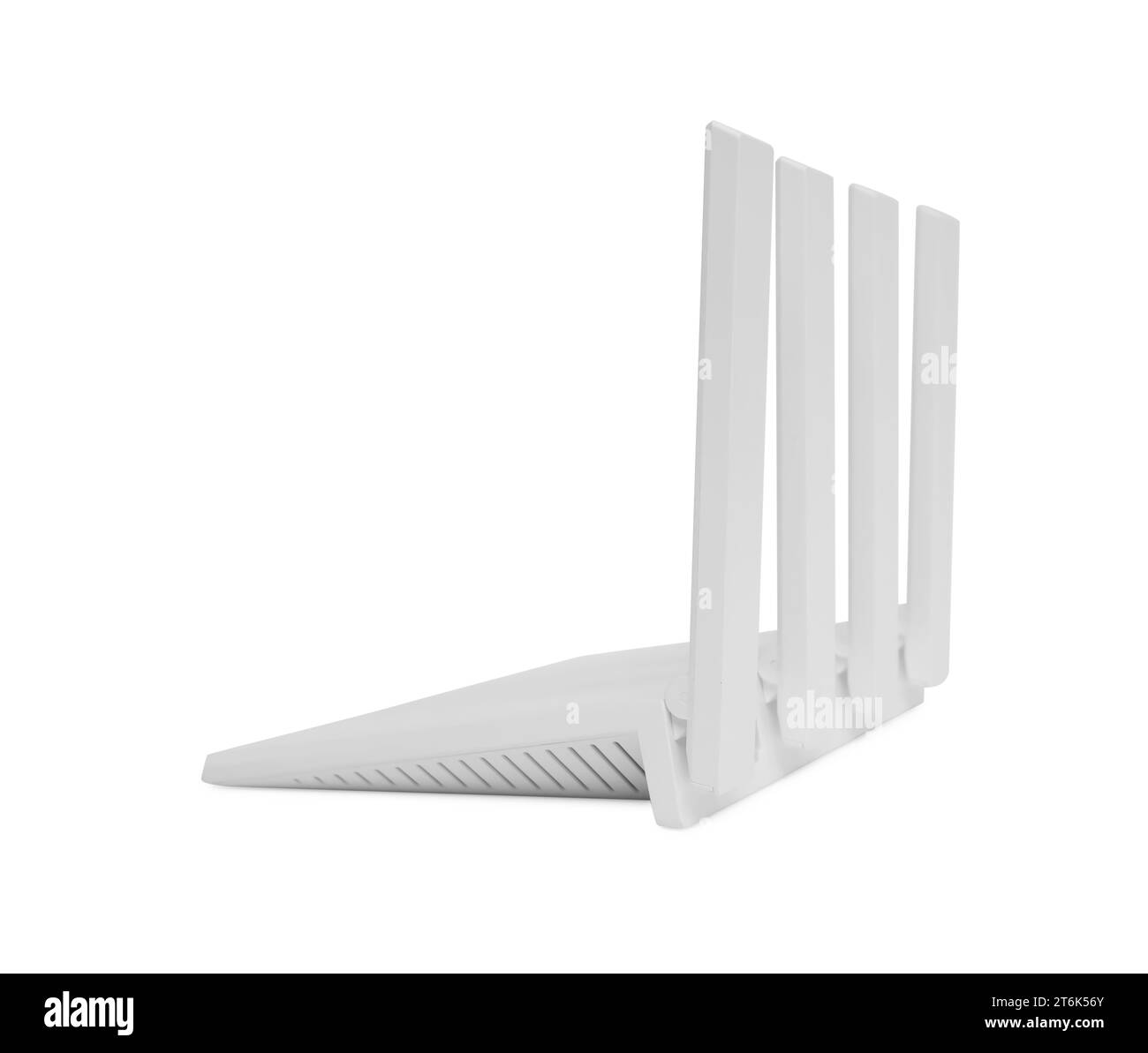 One modern Wi-Fi router isolated on white Stock Photo - Alamy