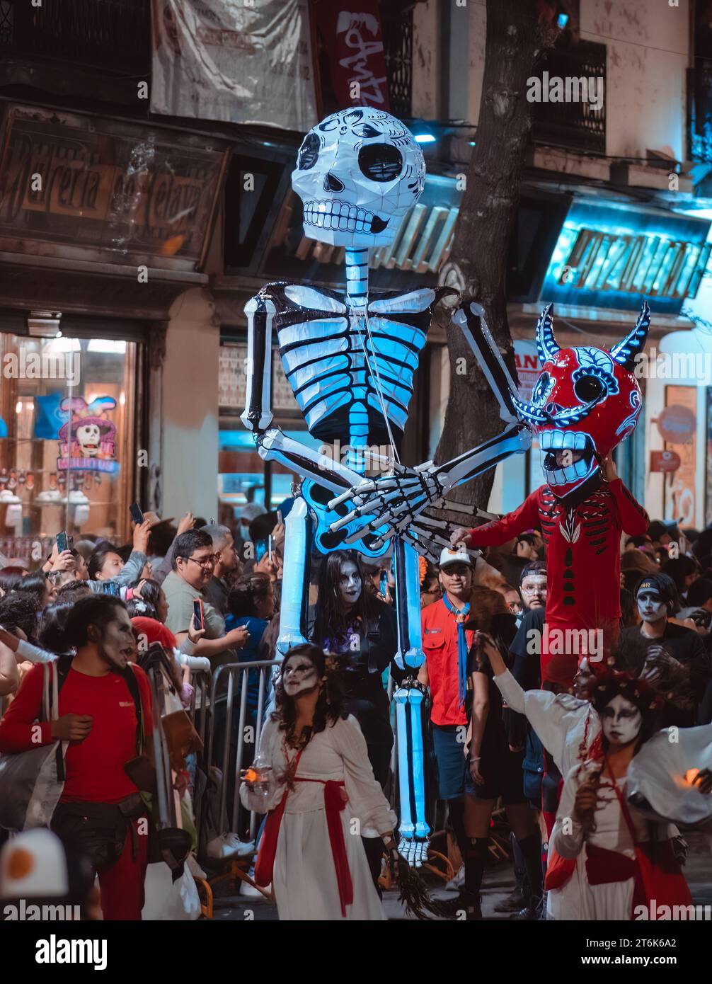 MEXICO CITY, MEXICO - NOVEMBER 04, 2023: Day of the dead parade 2023 in ...