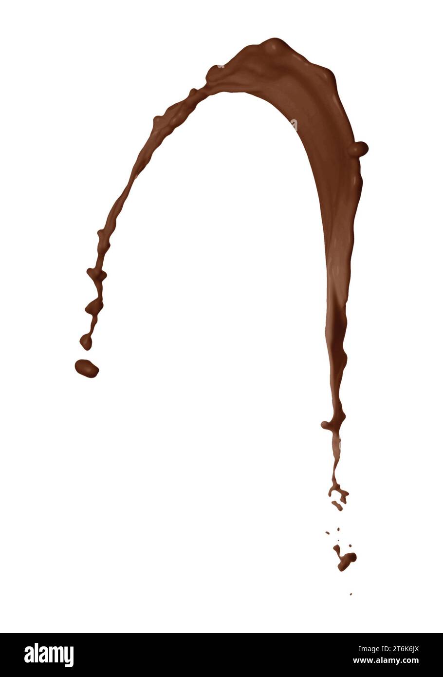 One chocolate color splash on white background Stock Photo - Alamy