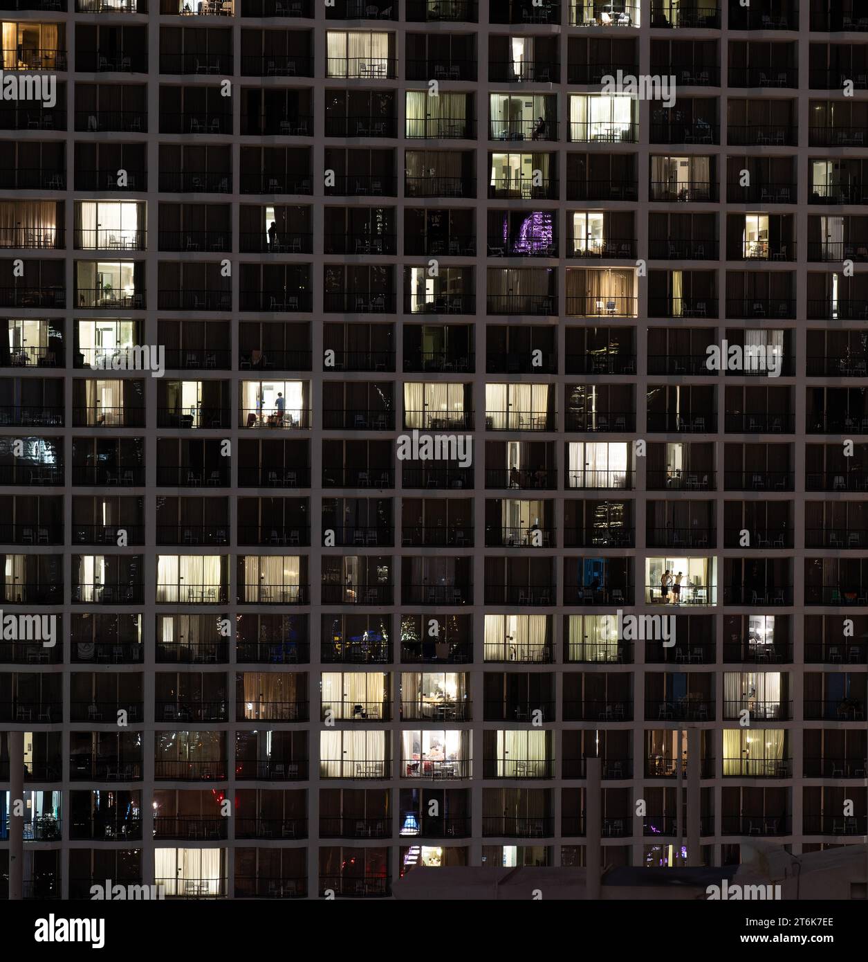 Building facade at night window, and lights pattern Stock Photo - Alamy
