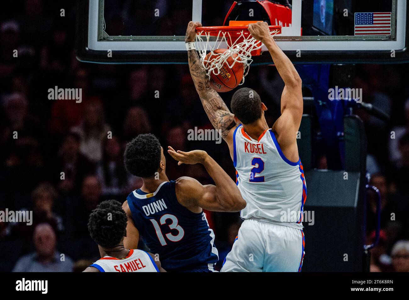 Charlotte, NC, USA. 10th Nov, 2023. Florida Gators guard Riley Kugel (2 ...