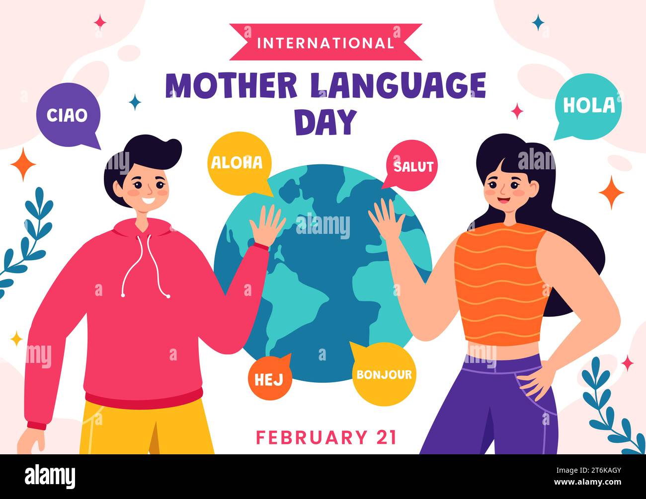 International Mother Language Day Vector Illustration on February 21 ...