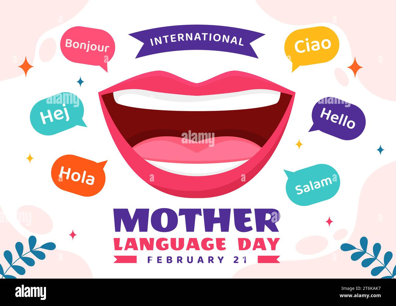 International Mother Language Day Vector Illustration on February 21 ...