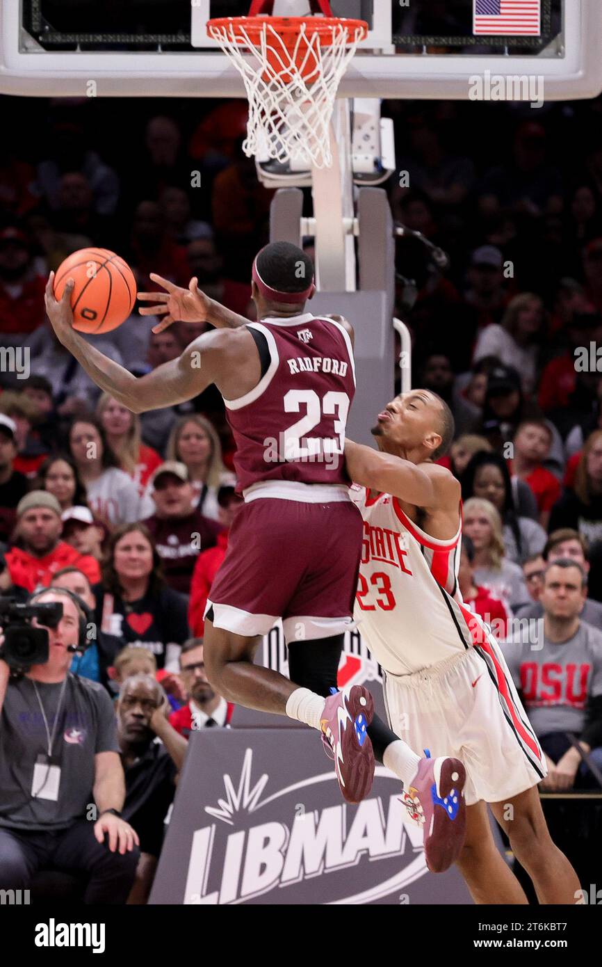 November 10, 2023, Columbus, Ohio, U.S: Texas A&M Aggies guard Tyrece ...