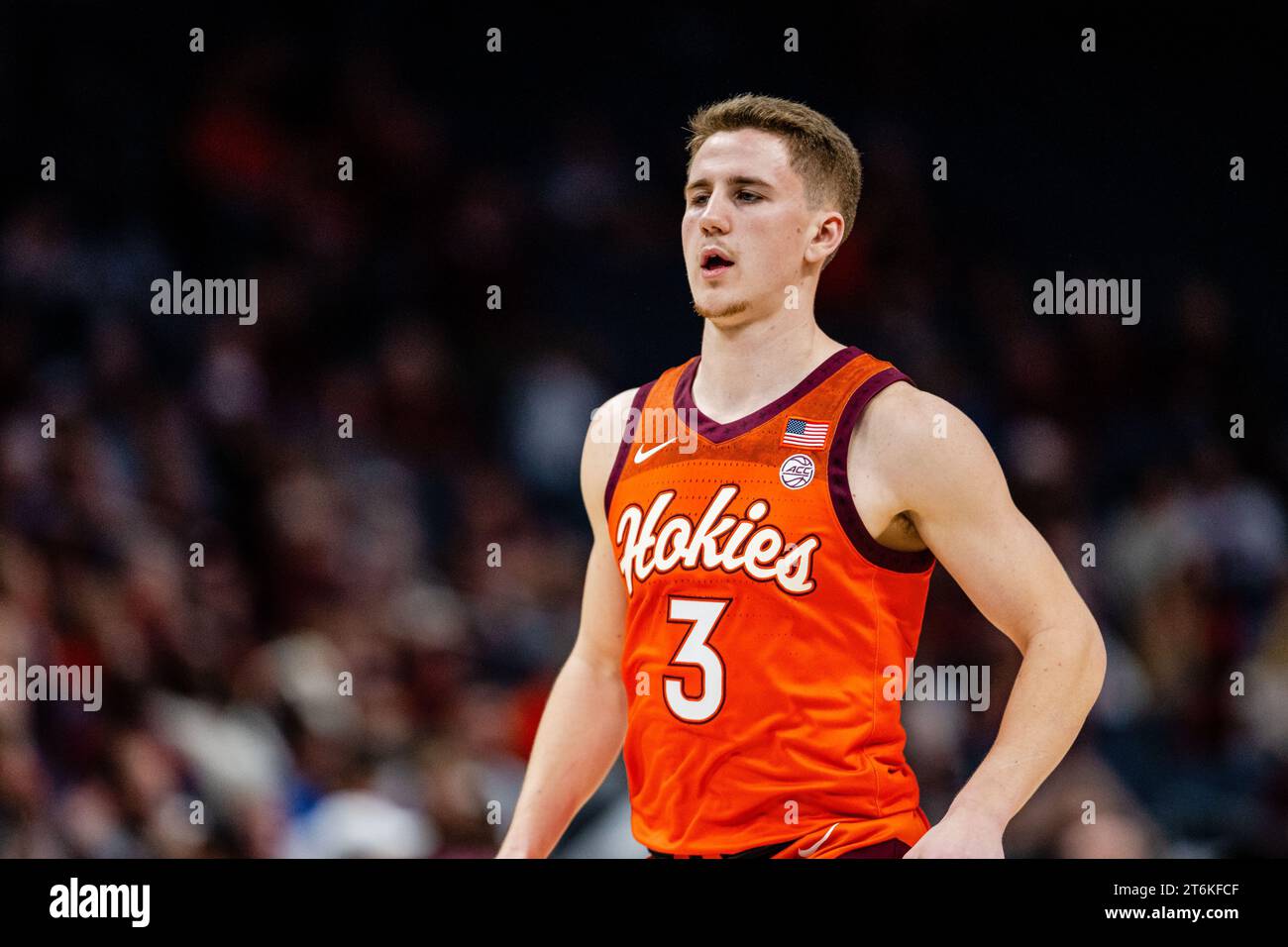 November 10, 2023: Virginia Tech Hokies guard Sean Pedulla (3) during ...