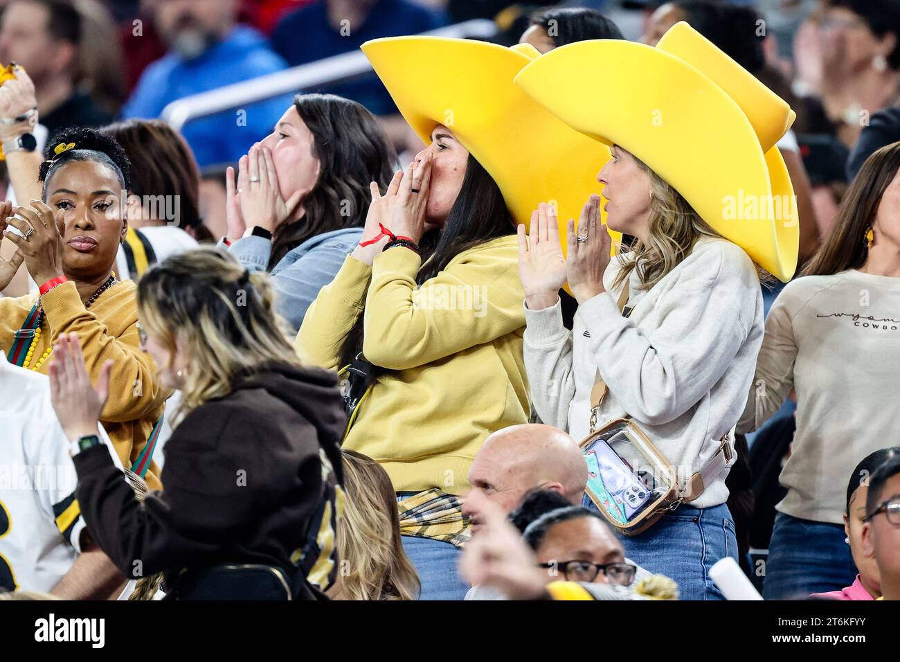 November 10, 2023: Wyoming Cowboys fans in the stands supporting their ...