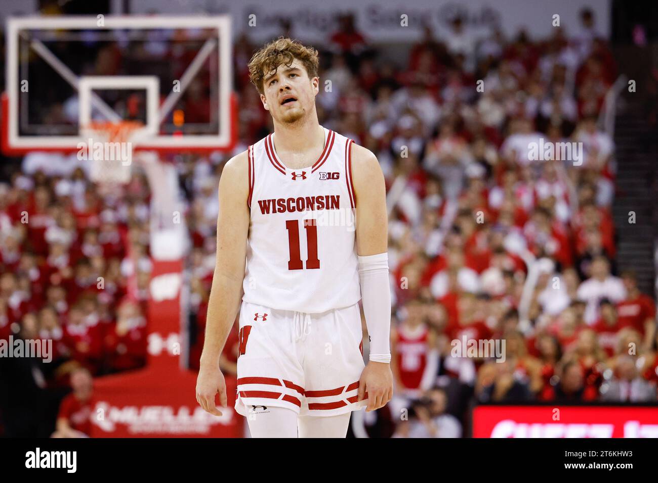 November 10, 2023: Wisconsin Badgers guard Max Klesmit (11) during the ...