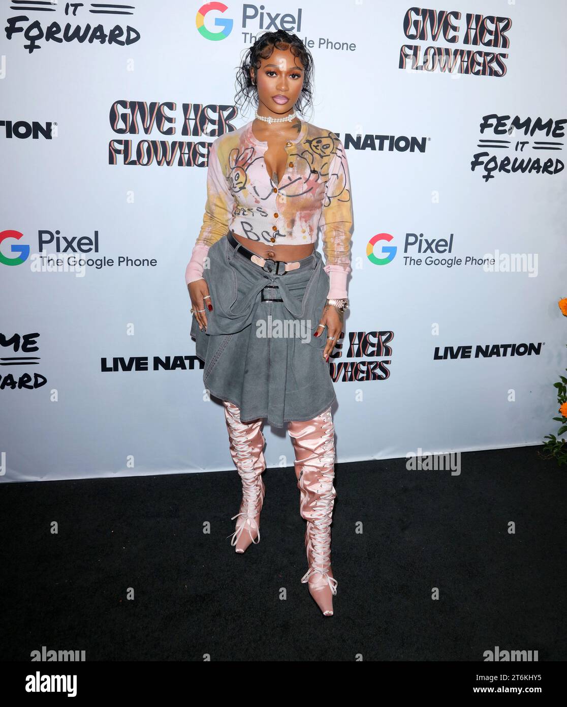 Dess Dior arrives at Give Her FlowHERS Gala 2023 held at The Beverly ...