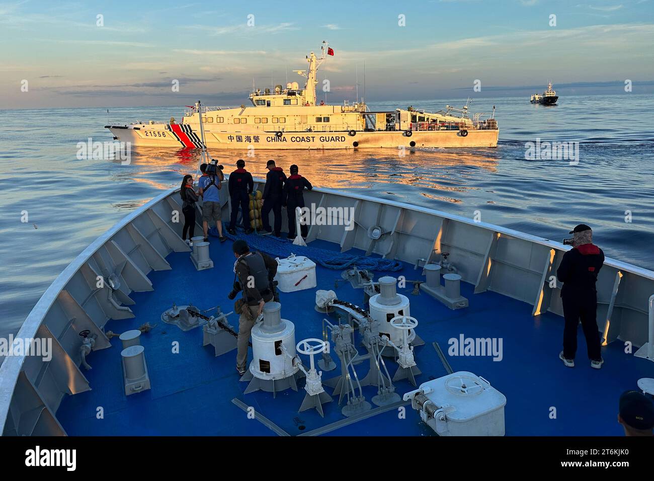 Chinese coast guard and suspected Chinese militia vessel block the ...