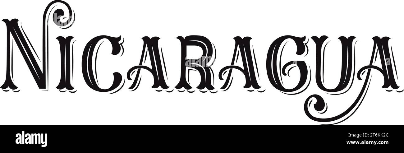nicaragua country lettering Stock Vector Image & Art - Alamy