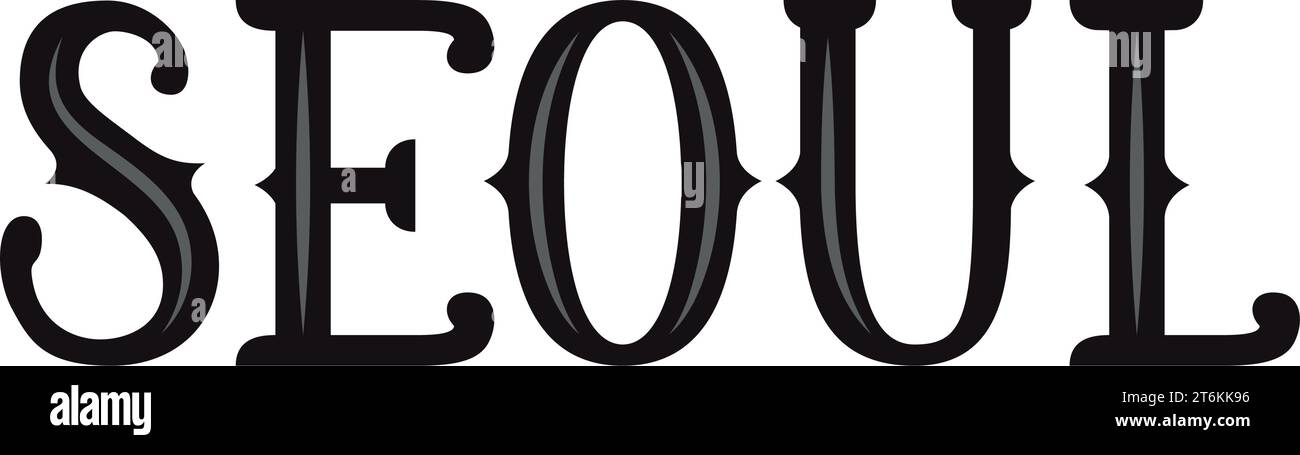 seoul city lettering Stock Vector Image & Art - Alamy