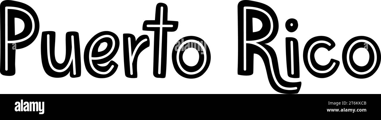 puerto rico country lettering Stock Vector Image & Art - Alamy