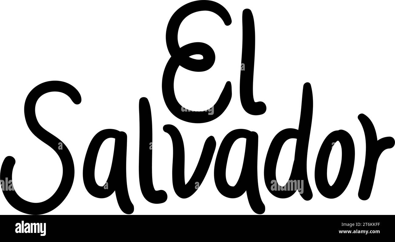 el salvador country lettering Stock Vector Image & Art - Alamy