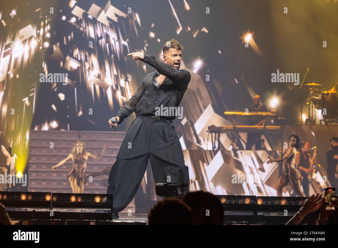 MIAMI, FL-NOV 10: Ricky Martin performs during the Trilogy Tour at the ...