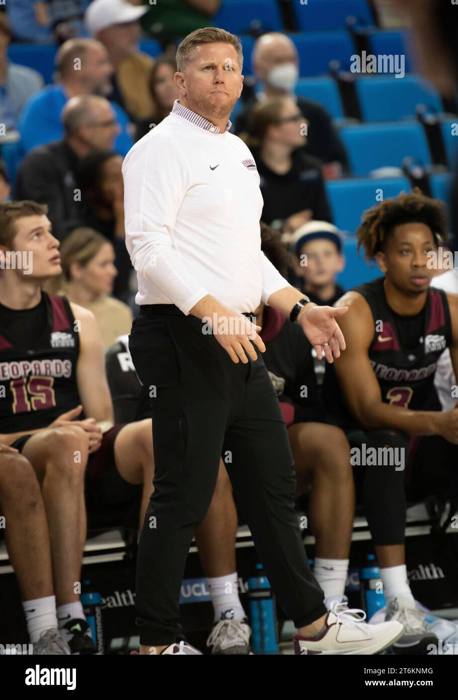 LOS ANGELES, CA - NOVEMBER 10: Lafayette Leopards head coach Mike ...