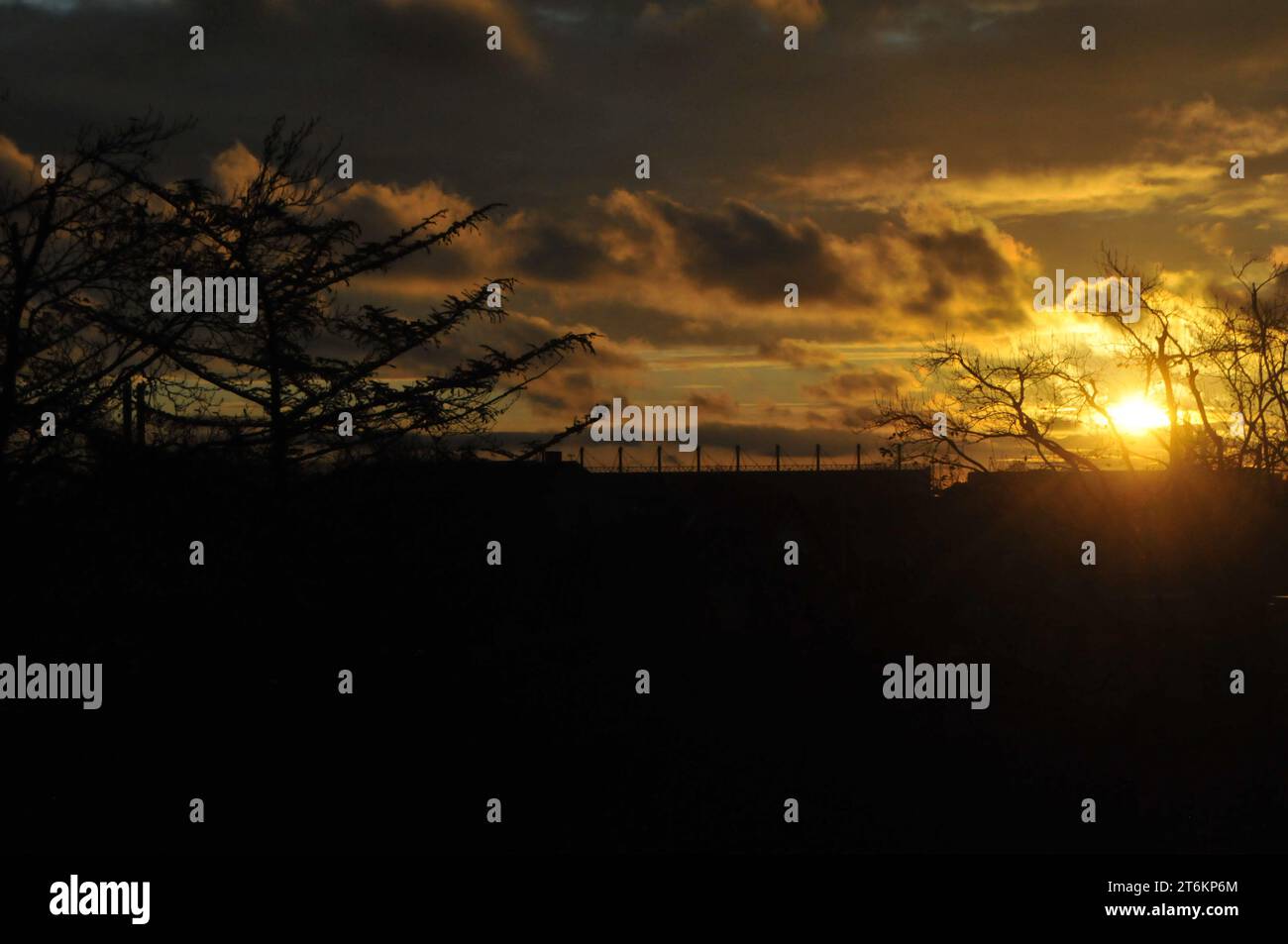 Copenhagen, Denmark /11 November 2023/.Sun rise view over Copenhagen ...