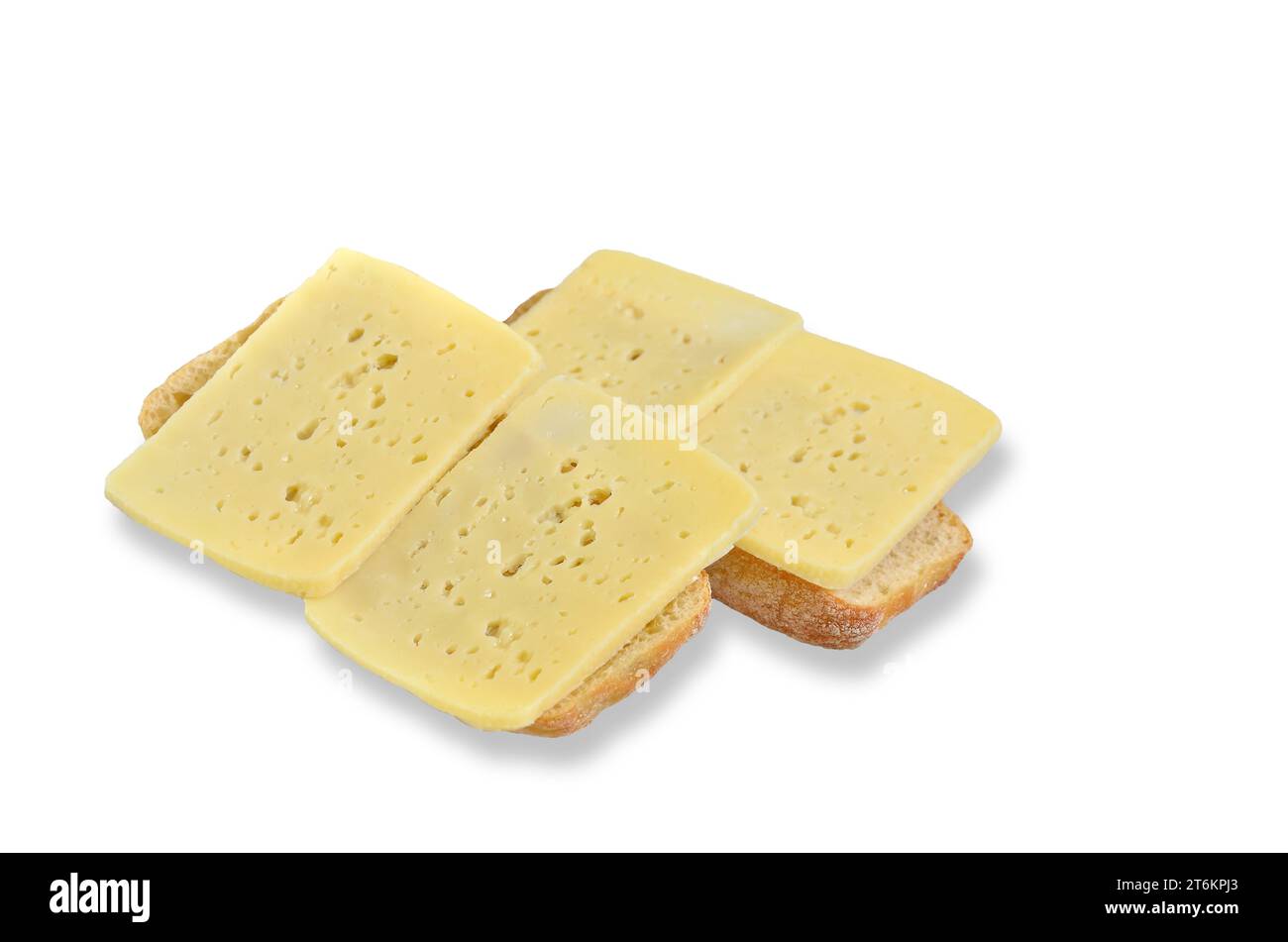 two cheese sandwiches, closeup, isolated on white background Stock ...