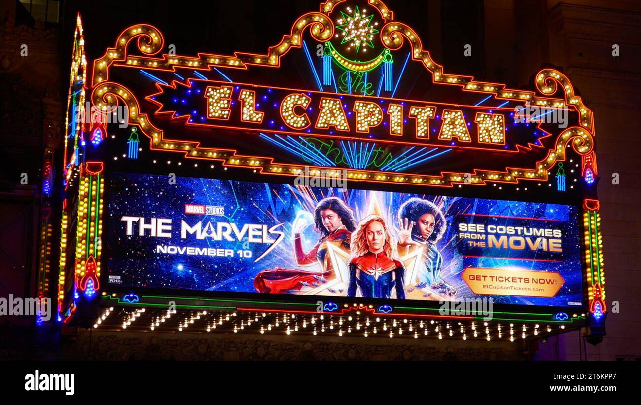 Los Angeles, California, USA 6th November 2023 The Marvels Marquee at ...