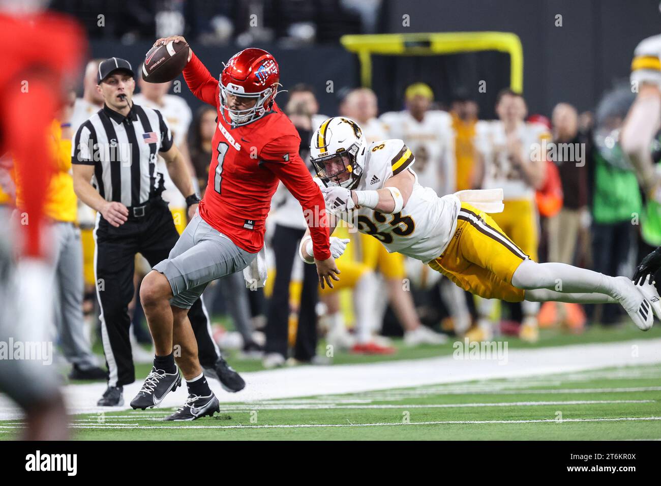 November 10, 2023: UNLV Rebels quarterback Jayden Maiava (1) evades ...