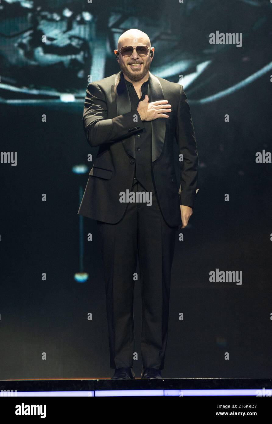MIAMI, FL-NOV 10: Pitbull performs during the Trilogy Tour at the ...